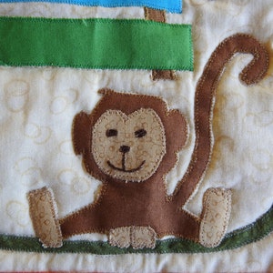 Alphabet Monkey Cot Quilt Pattern Baby ABC Machine Applique - Etsy