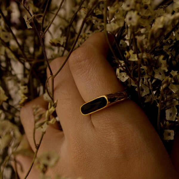 Onyx Signet Ring - Etsy