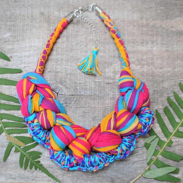 Fabric Necklace - Etsy
