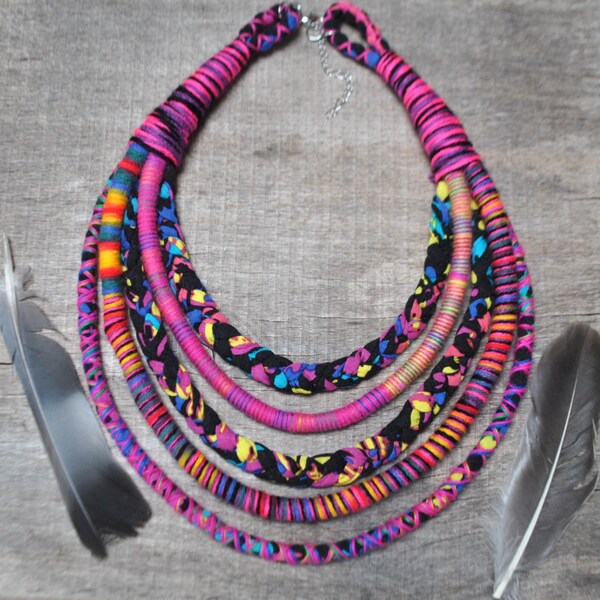 Textile Necklaces - Etsy