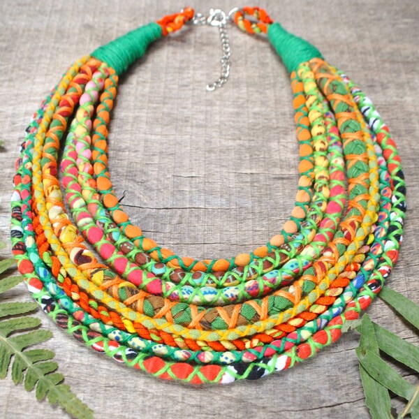 Ankara Necklace - Etsy