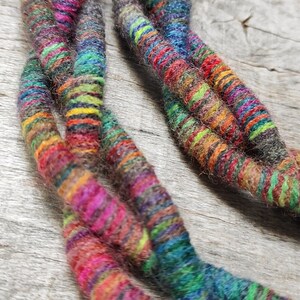 Hand Woven Colorful Rope Necklace, Braided Multicolor Statement ...