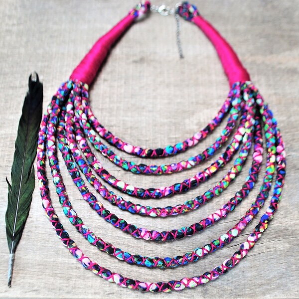 Fabric Cord Necklace - Etsy