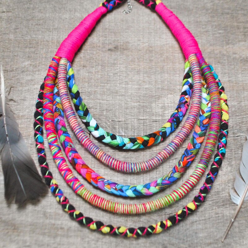 Fabric Necklace - Etsy