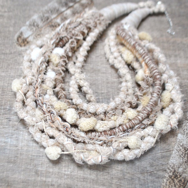 Fiber Necklace - Etsy