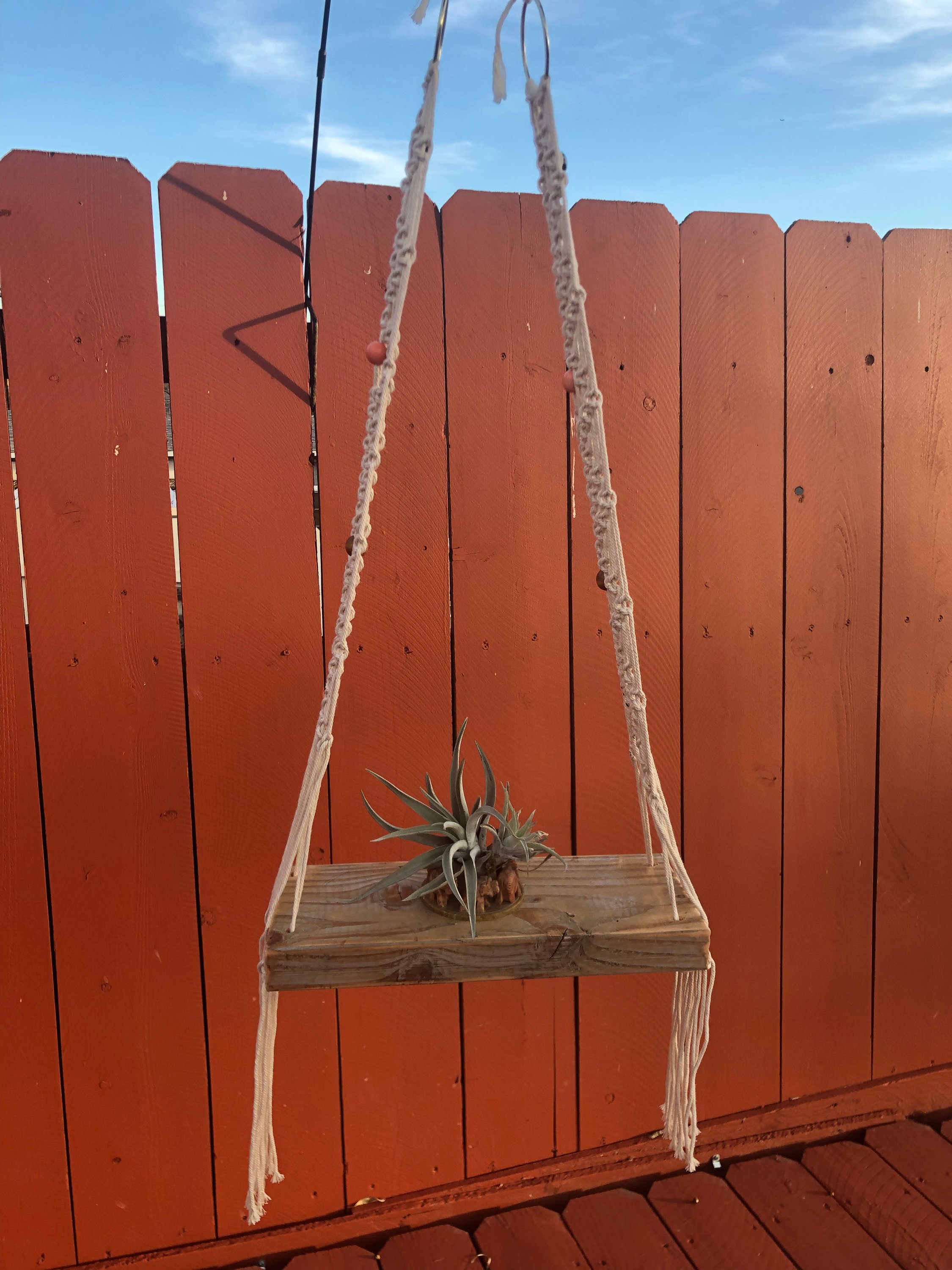 Macrame Swing Shelf Thin Boho Inspired Home Decor Unique - Etsy