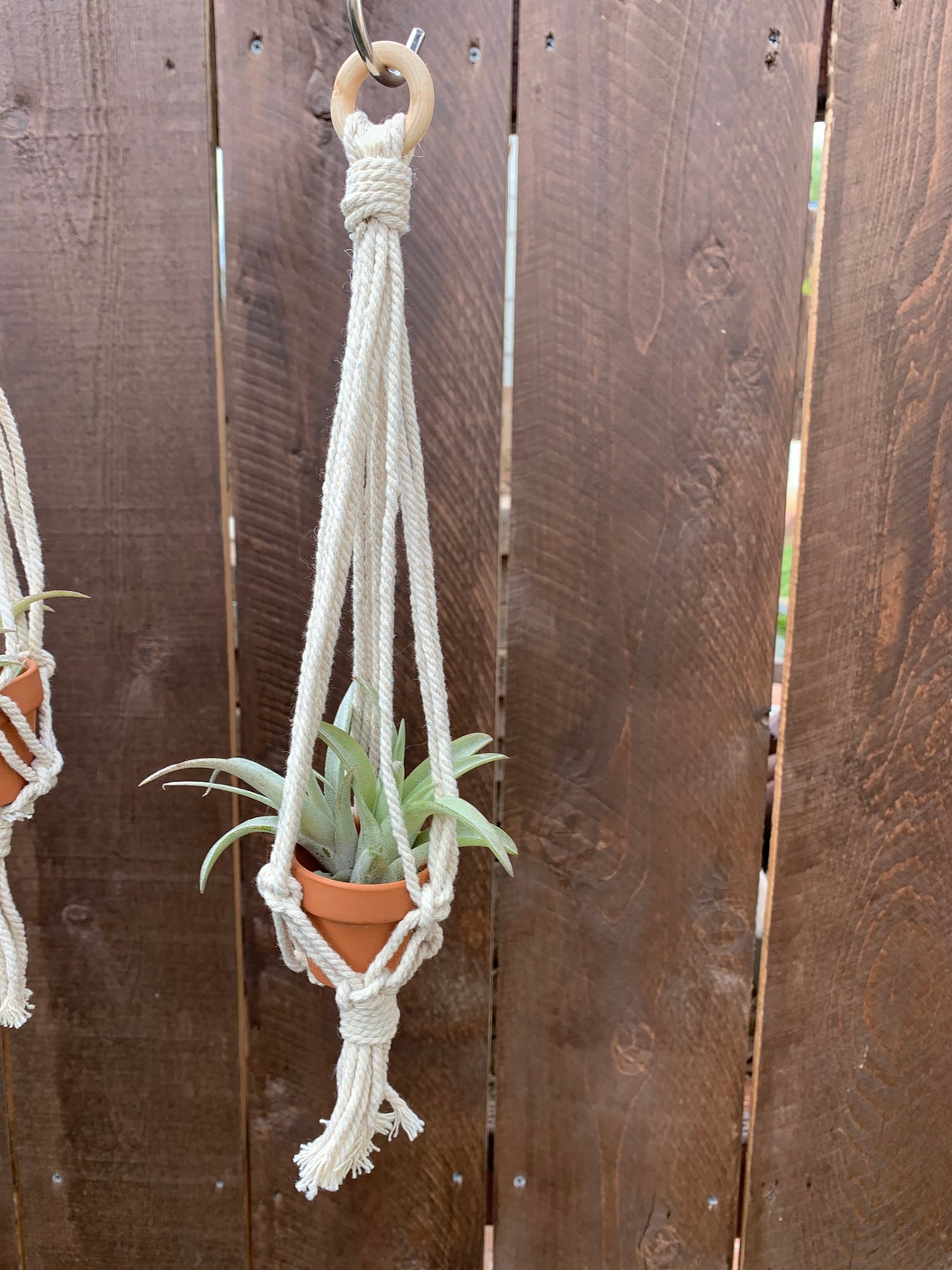 Macrame Mini Plant Hanger Boho Inspired Home Decor Unique - Etsy