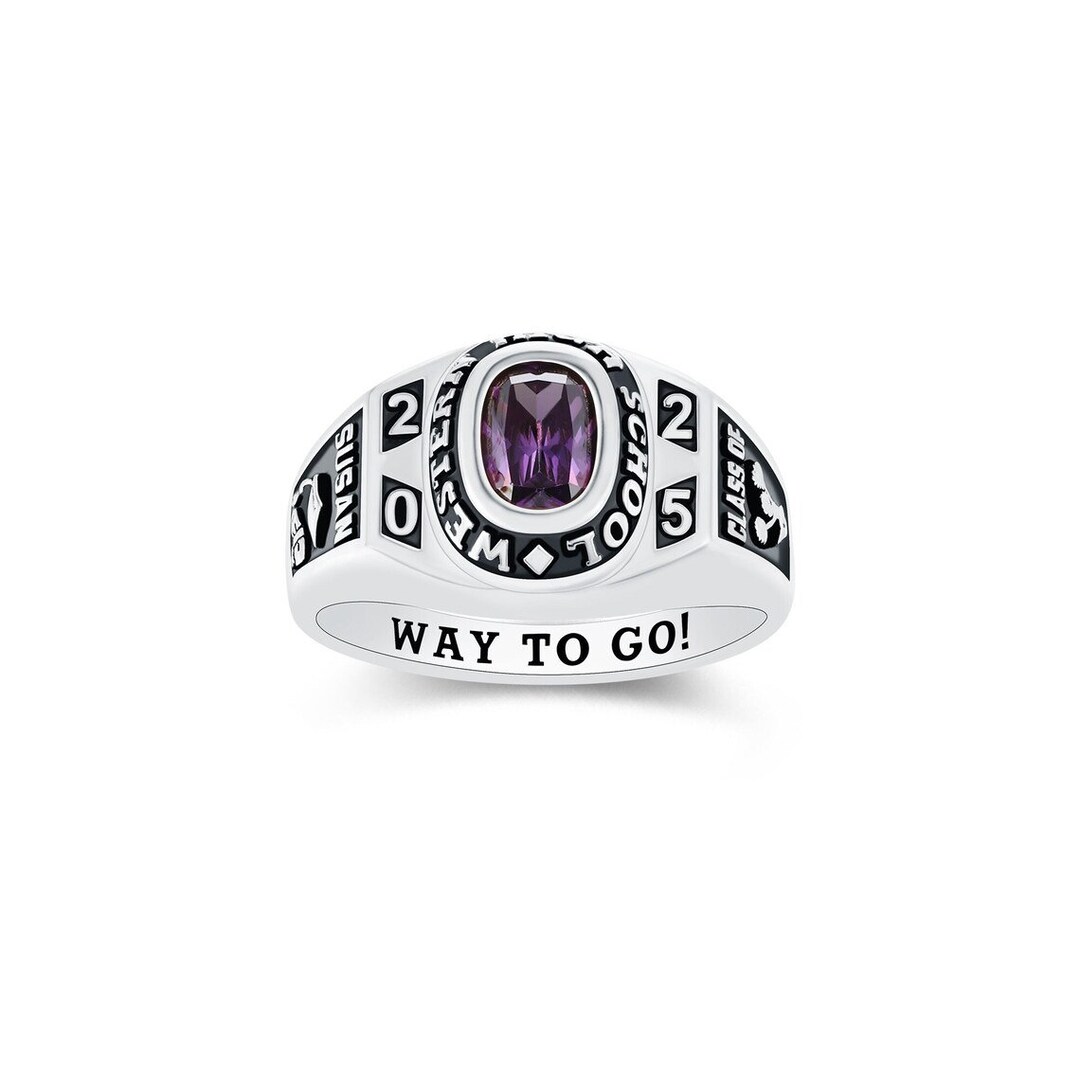 Women's Class Ring Fully Customized for High School and - Etsy