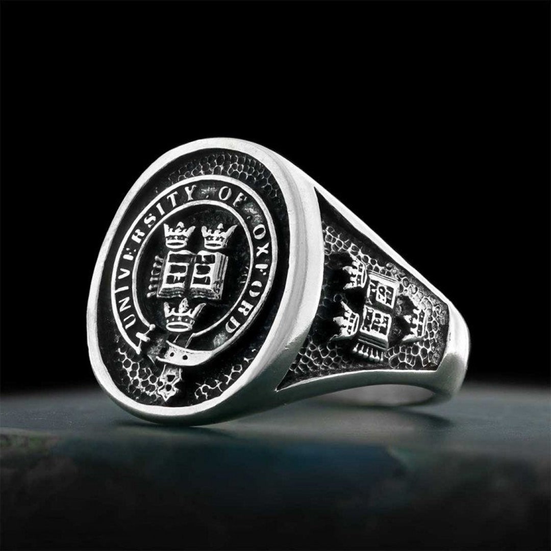 Silver Custom College Class Ring, School Ring, Signet Ring, Graduation ...