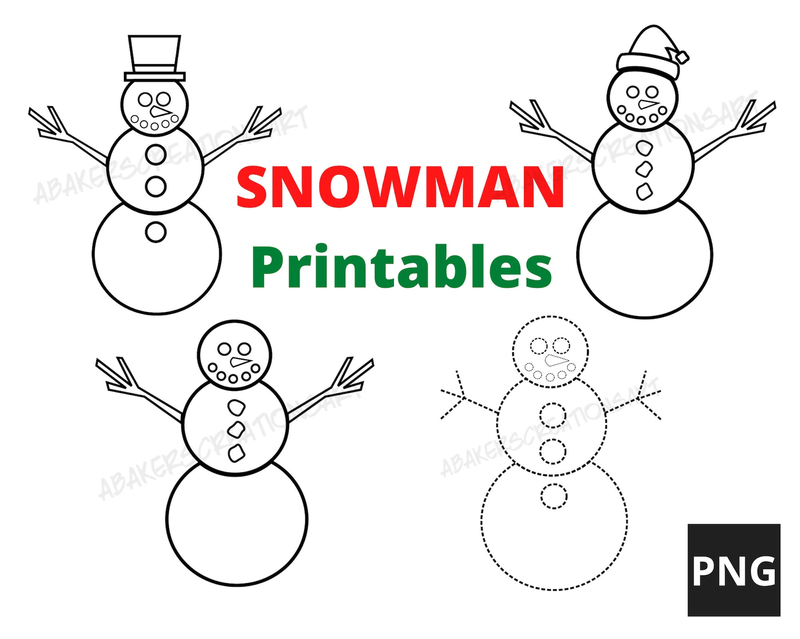 Snowman Printable-png-snowman Coloring Pages-snowman Worksheets ...