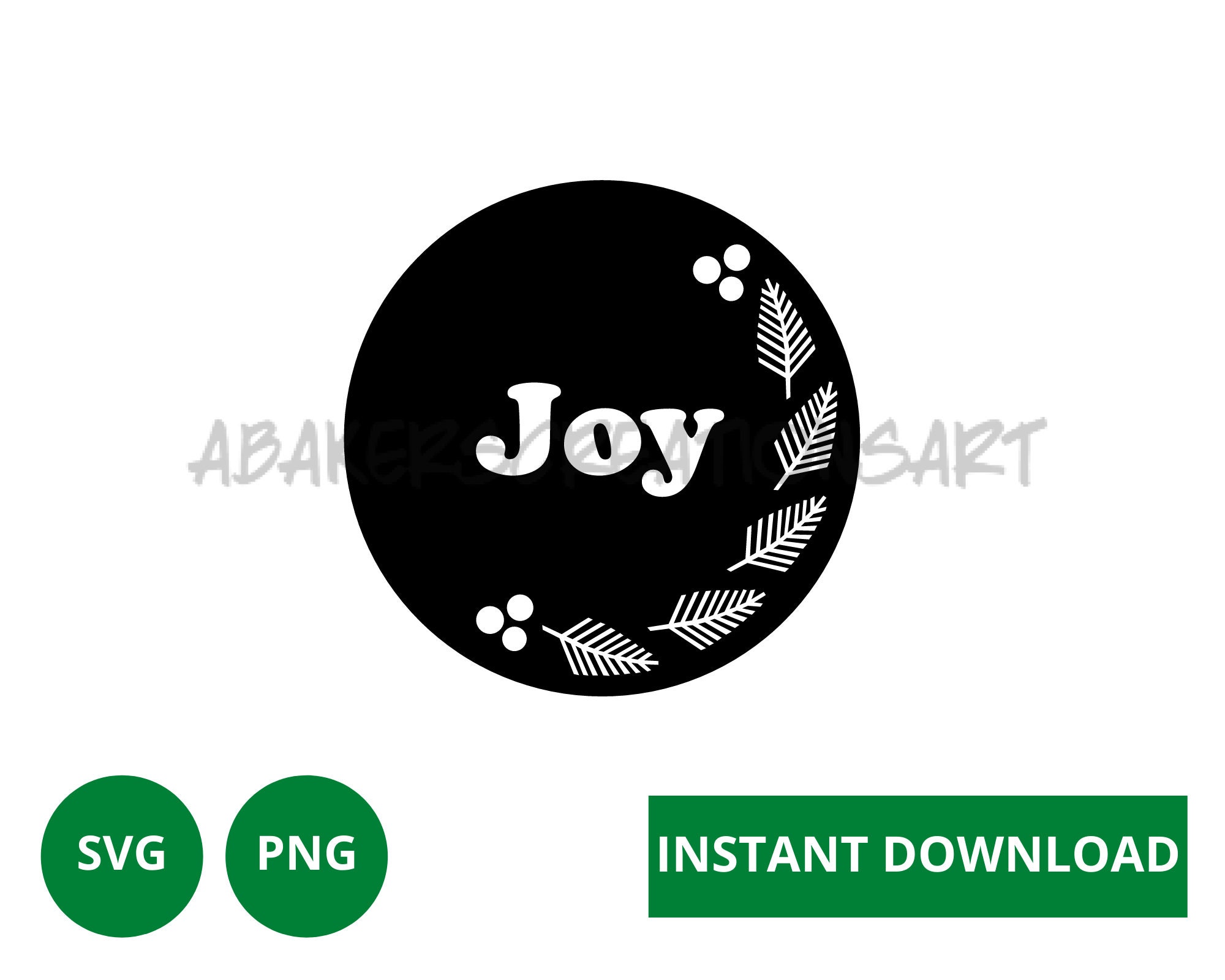 Joy SVG File-joy PNG File-christmas Digital Download-christmas Instant ...