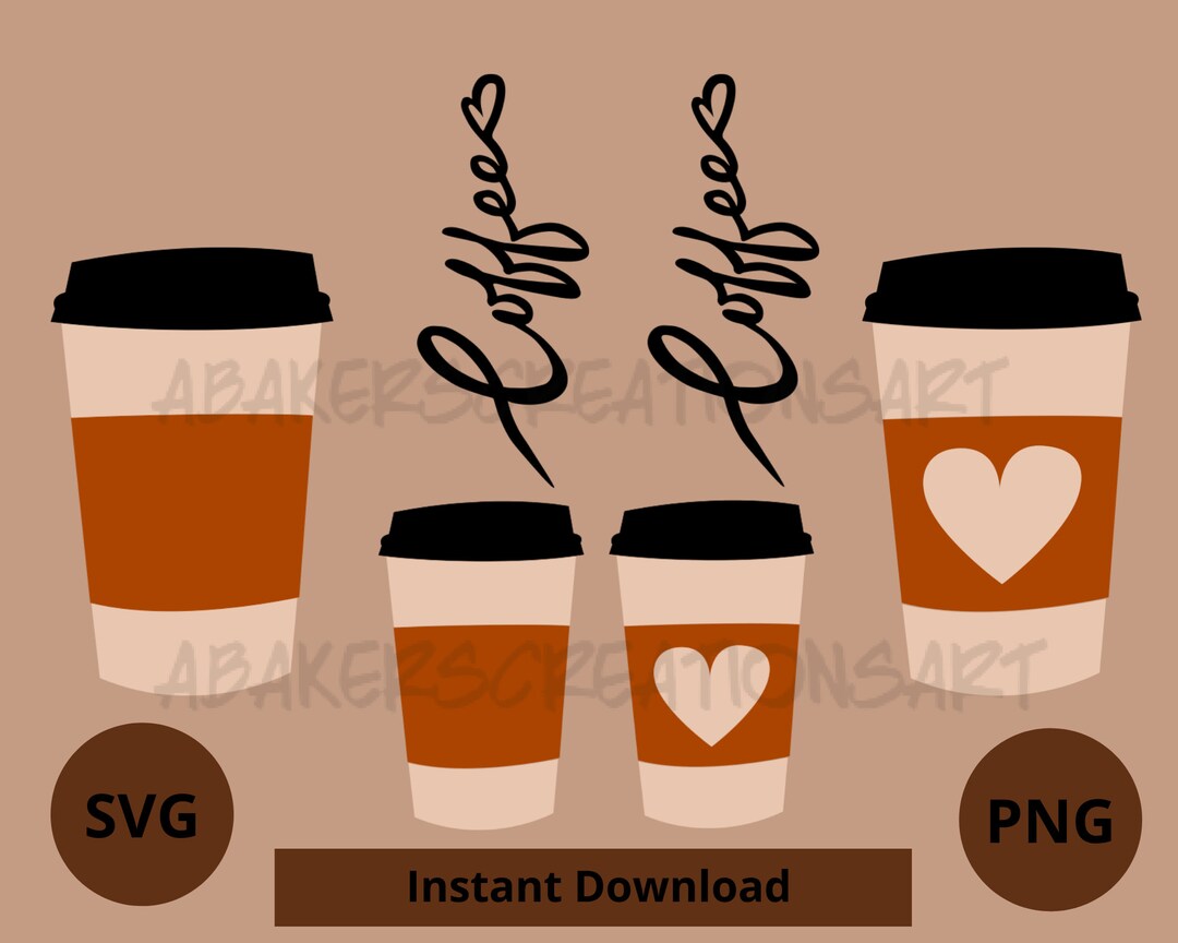 Coffee Cup Svg-coffee Png-coffee Love-heart Coffee-morning Beverage - Etsy