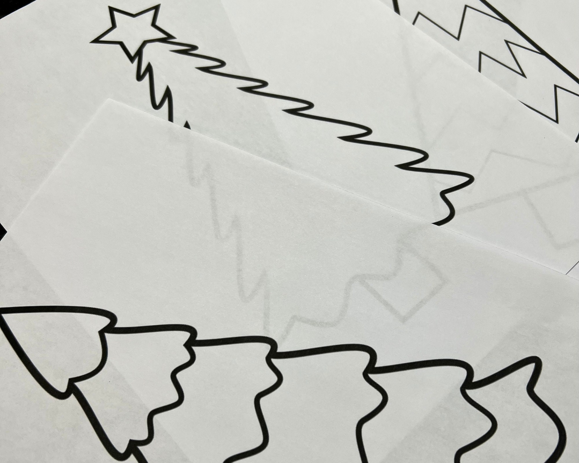 Christmas Tree Printables-coloring Page-worksheet-trace-png-winter ...