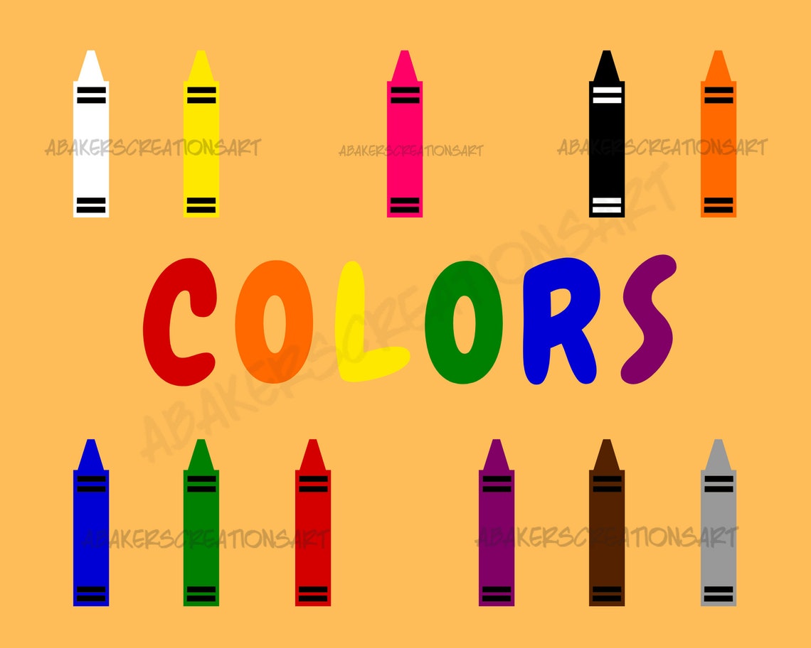 Crayons Svg-colors Png-color Names-school Supplies-colors of the ...