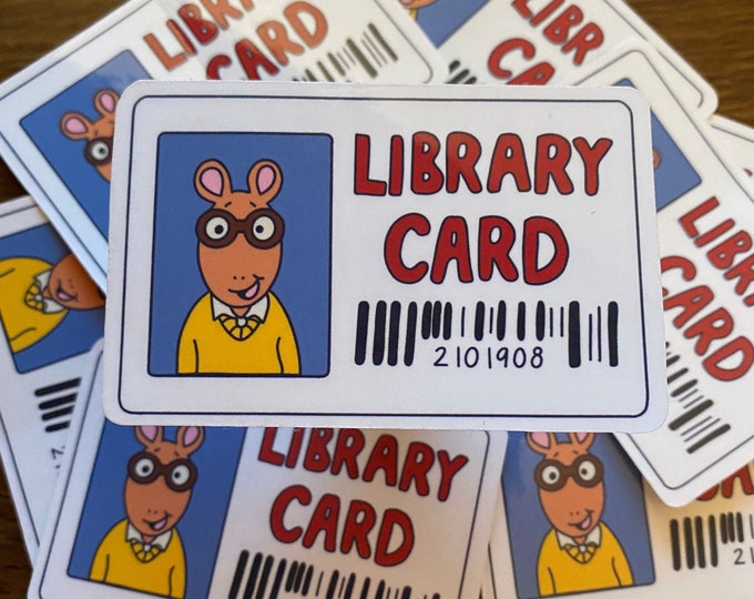 Library Card Sticker / Arthur Inspired Sticker - Etsy