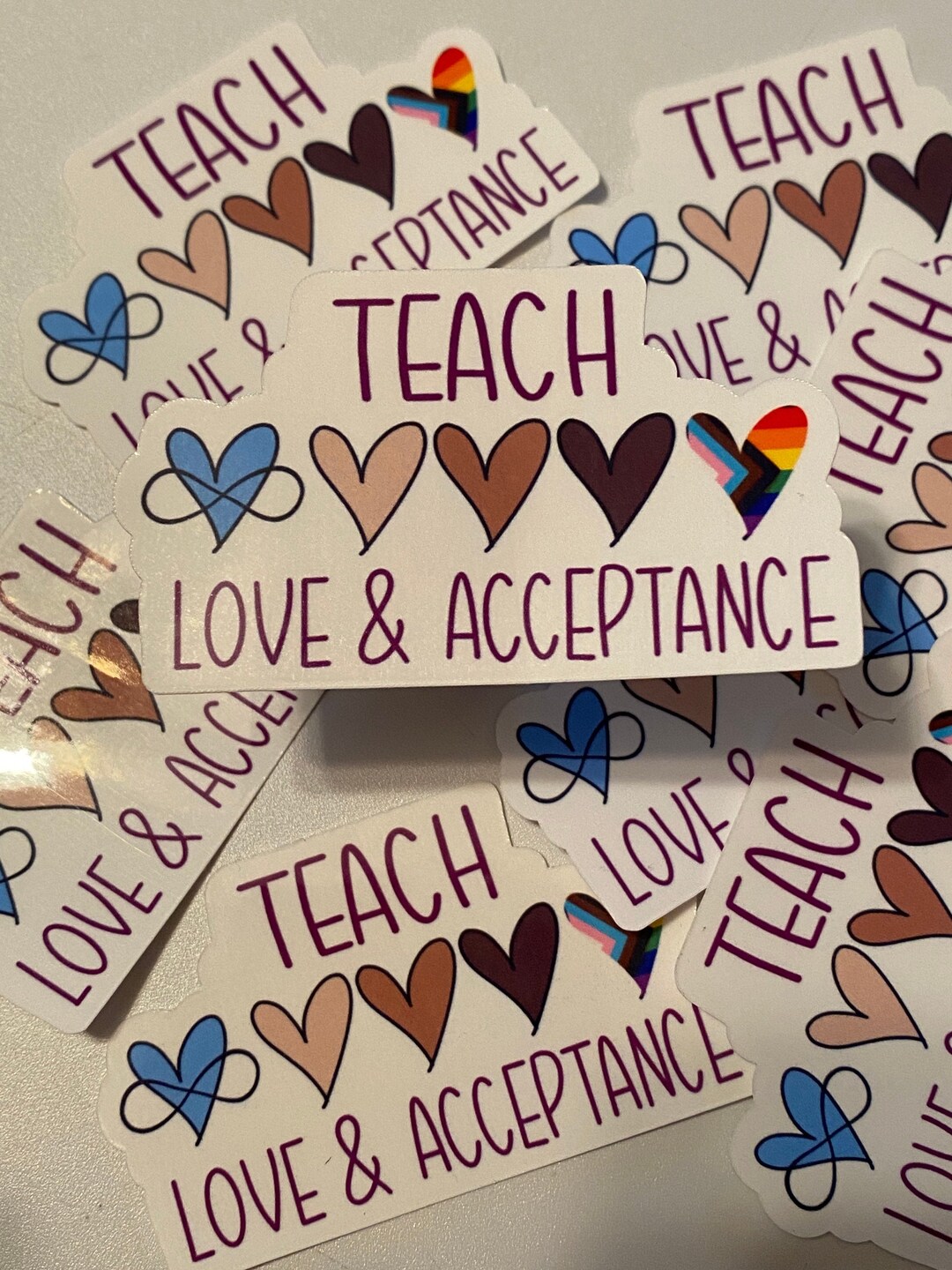 Teach Love and Acceptance Sticker - Etsy