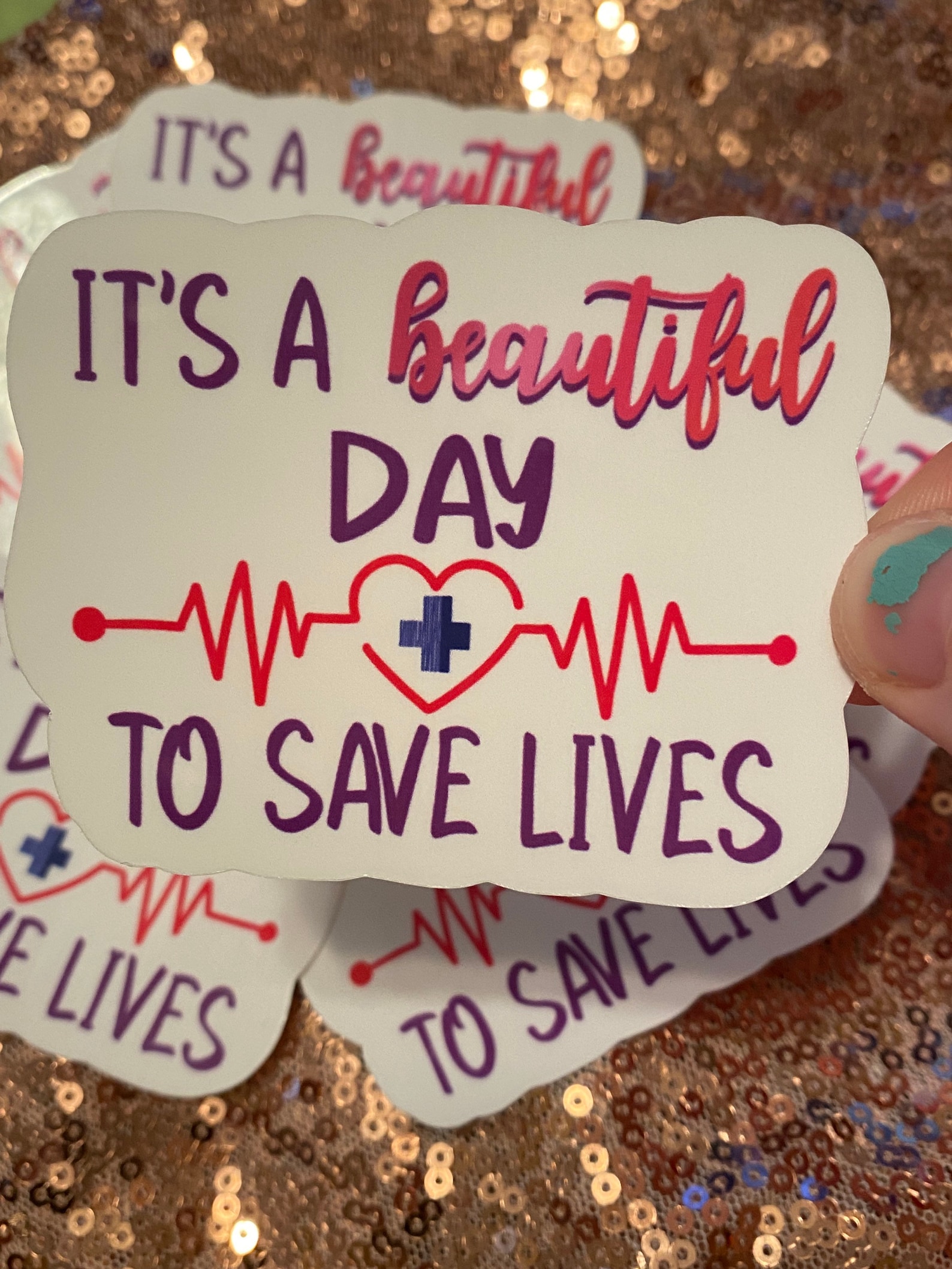 It's a Beautiful Day to Save Lives Sticker - Etsy
