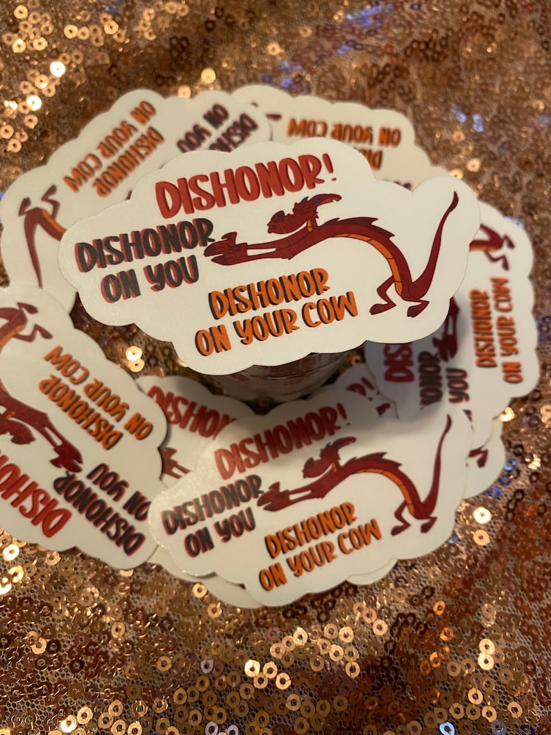 Dishonor on Your Cow Sticker - Etsy
