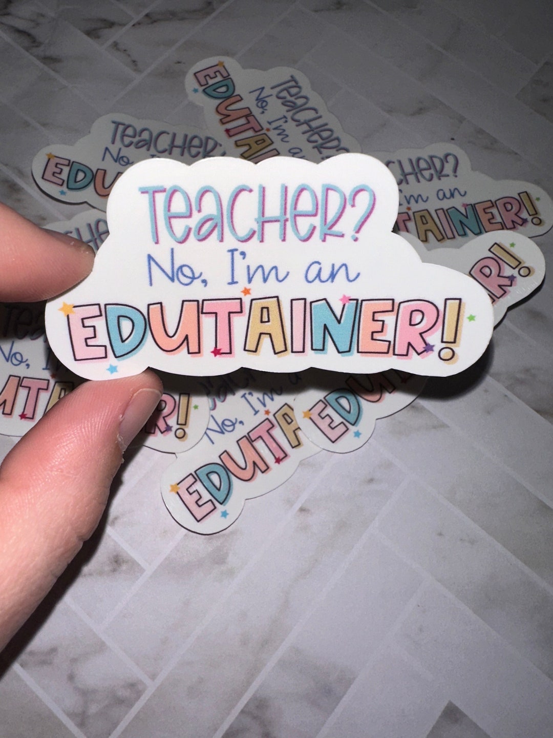 Teacher? No, I'm an Edutainer Sticker - Etsy