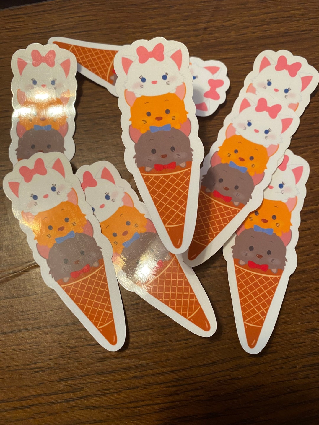 Cat Ice Cream Cone Sticker - Etsy