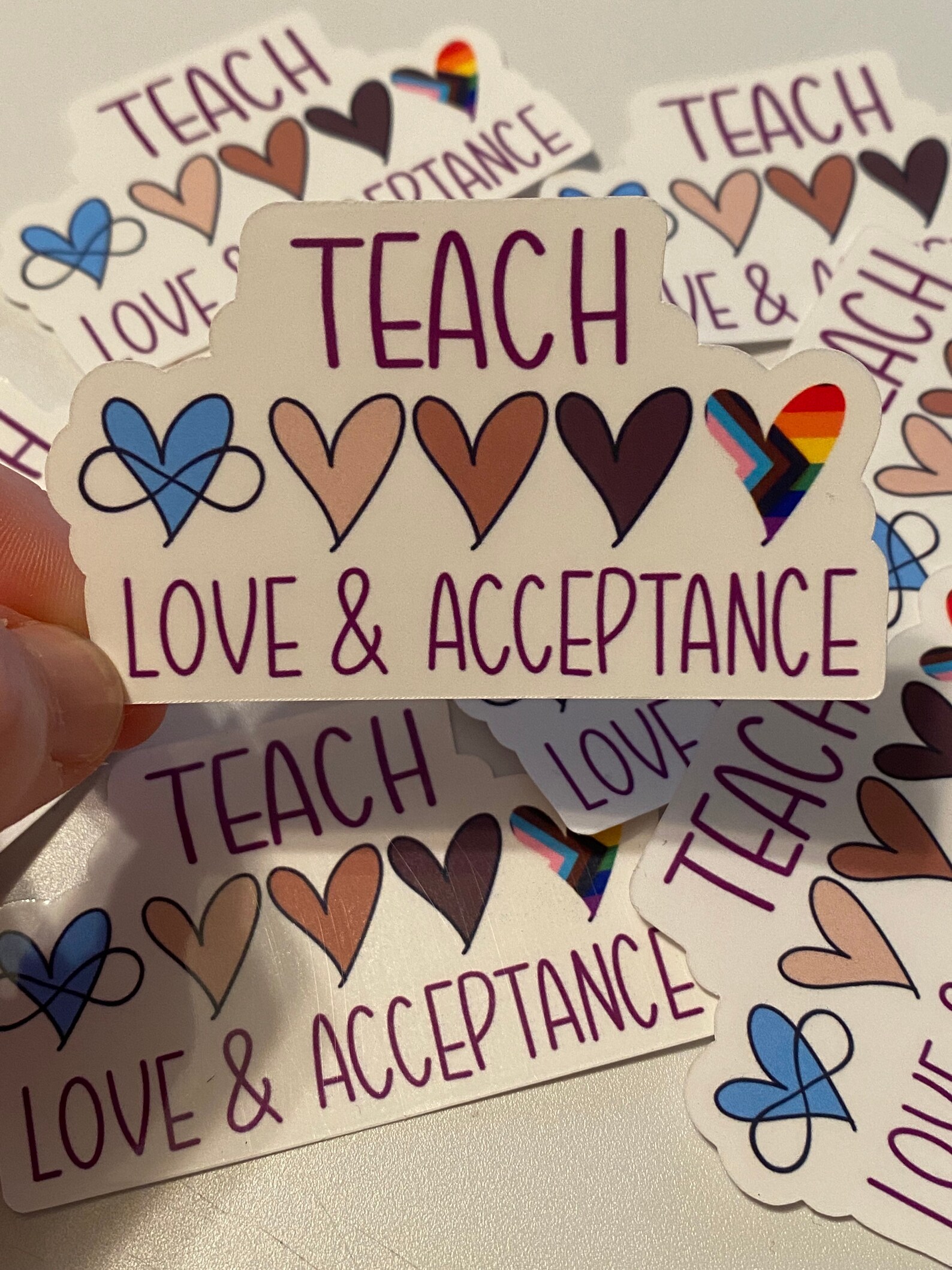 Teach Love and Acceptance Sticker | Etsy