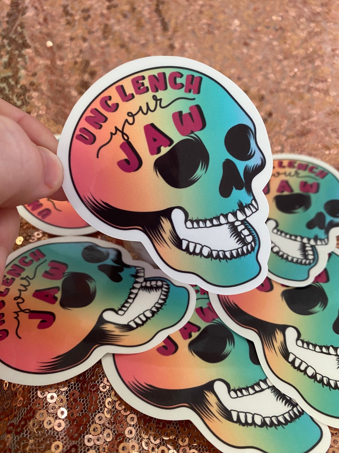 Unclench Your Jaw Sticker - Etsy