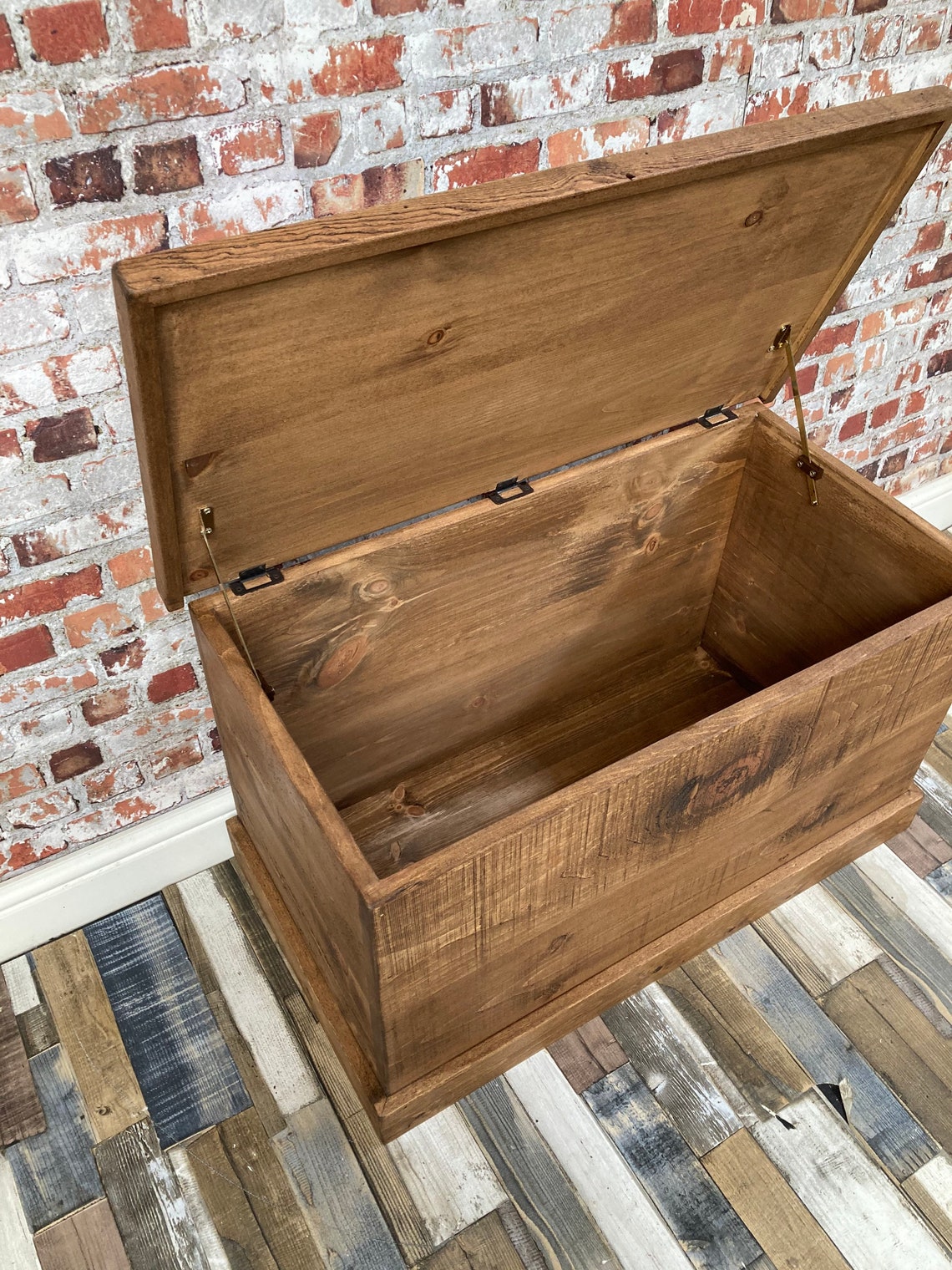 Handmade Rustic Solid blanket box/toybox | Etsy