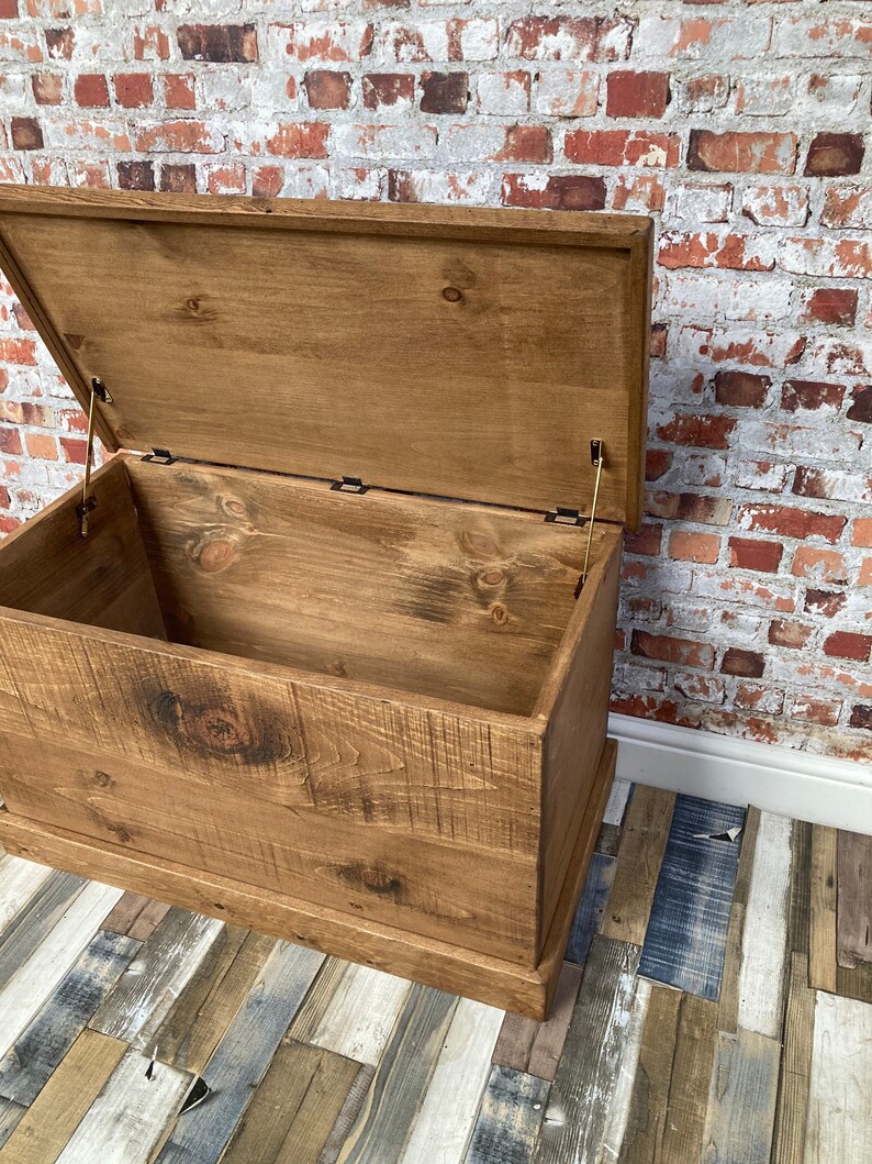 Handmade Rustic Solid Blanket Box/toybox - Etsy UK