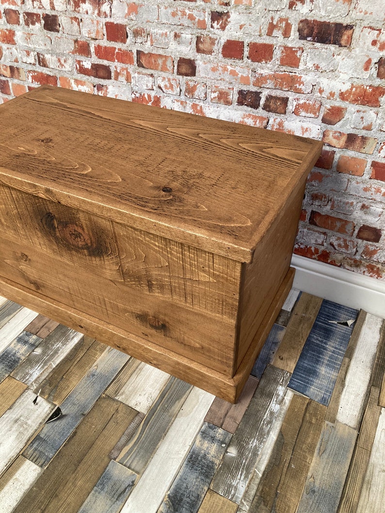 Handmade Rustic Solid blanket box/toybox | Etsy