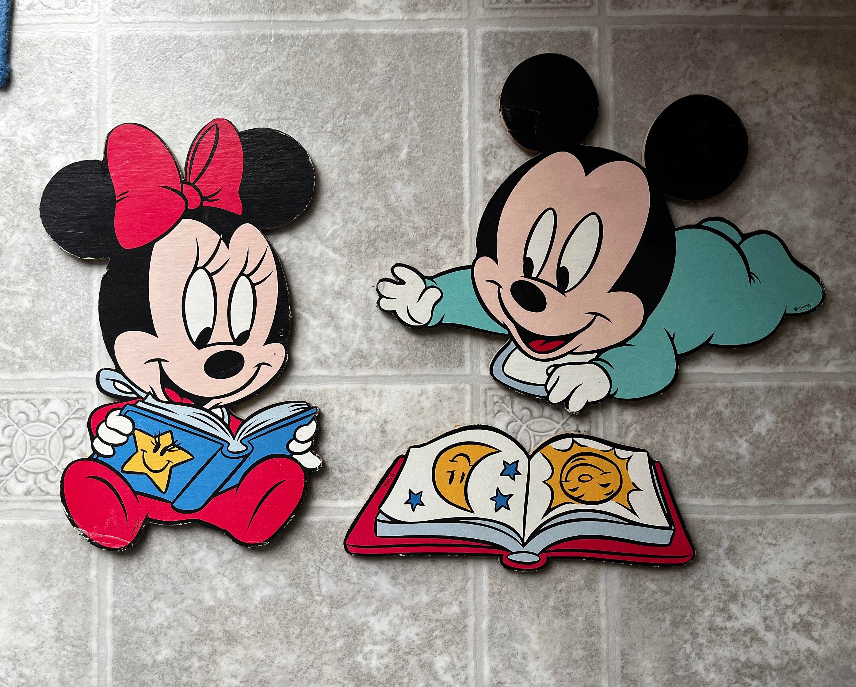 MCM Mickey & Minnie Mouse Reading Wall Decor - Etsy