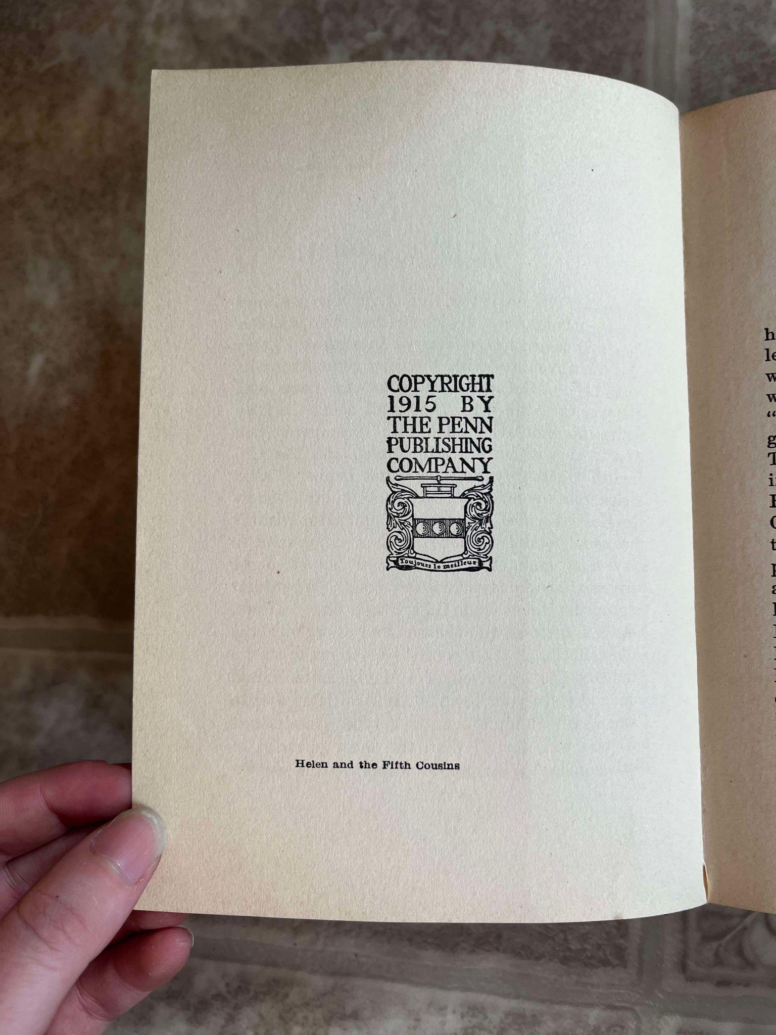 Helen and the Fifth Cousins by Beth Gilchrist 1915 - Etsy