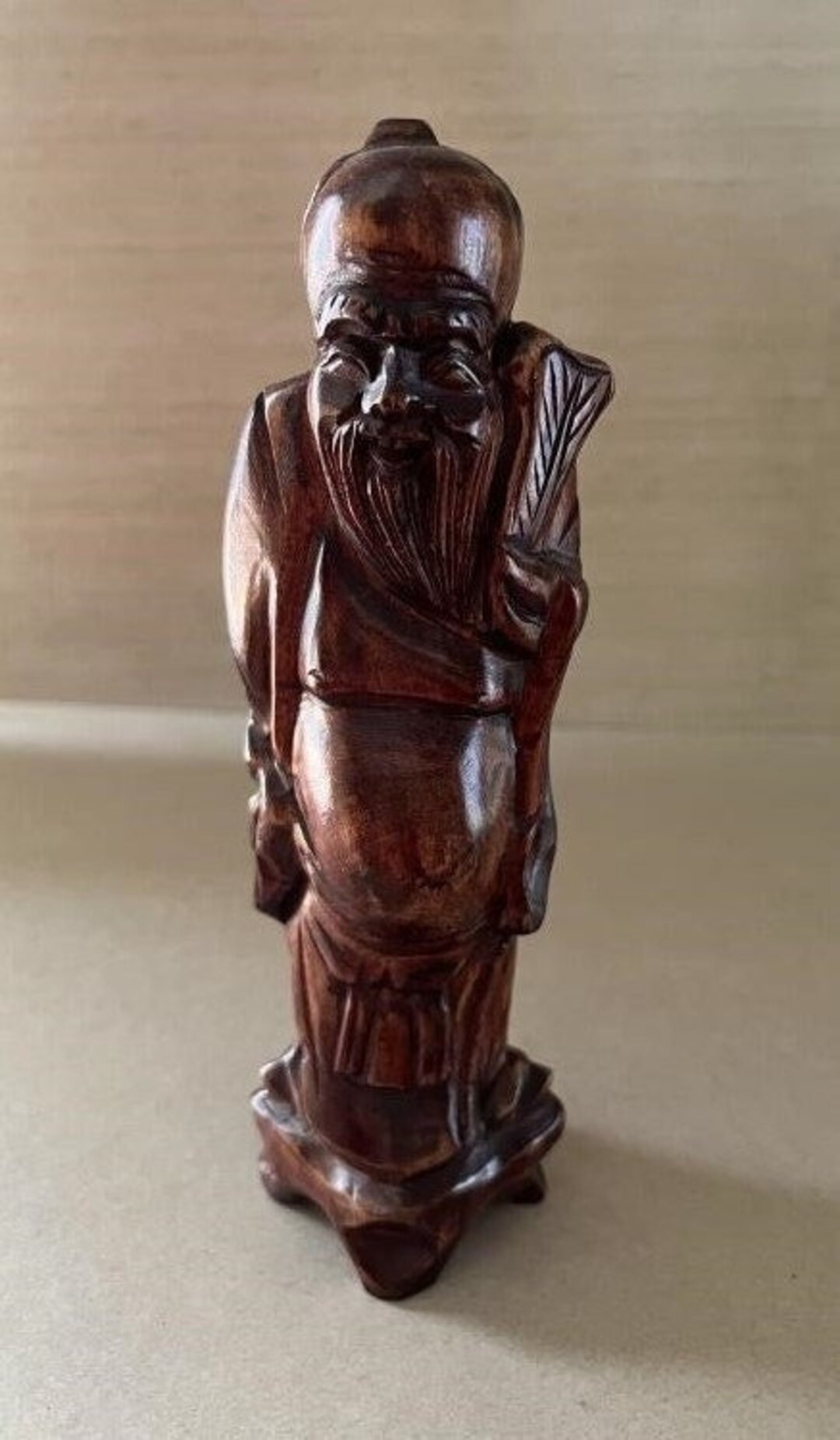 Vintage Bearded Man Wooden Figure - Etsy