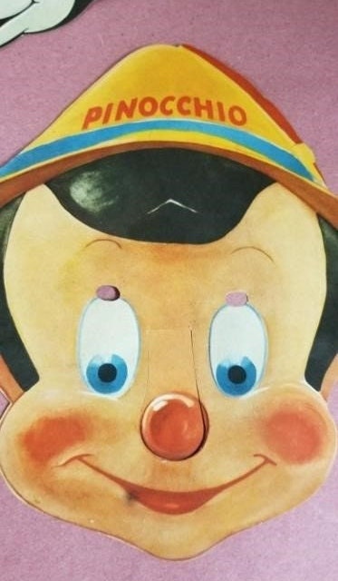 1939 Set of Pinocchio Paper Masks by Gillette - Etsy