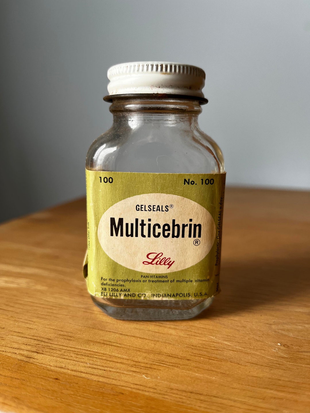 Multicebrin Vitamin Medicine Bottle - Etsy