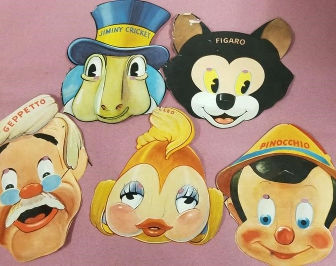 1939 Set of Pinocchio Paper Masks by Gillette - Etsy