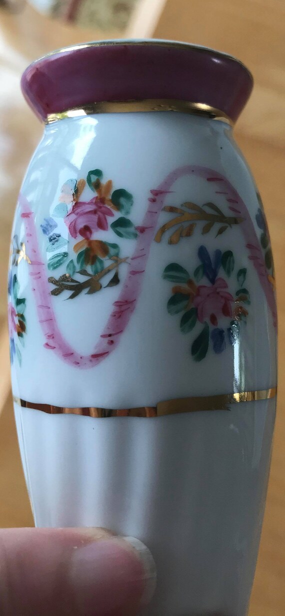 Hand-painted Hat Pin Holder & 5 Hatpins - Gem