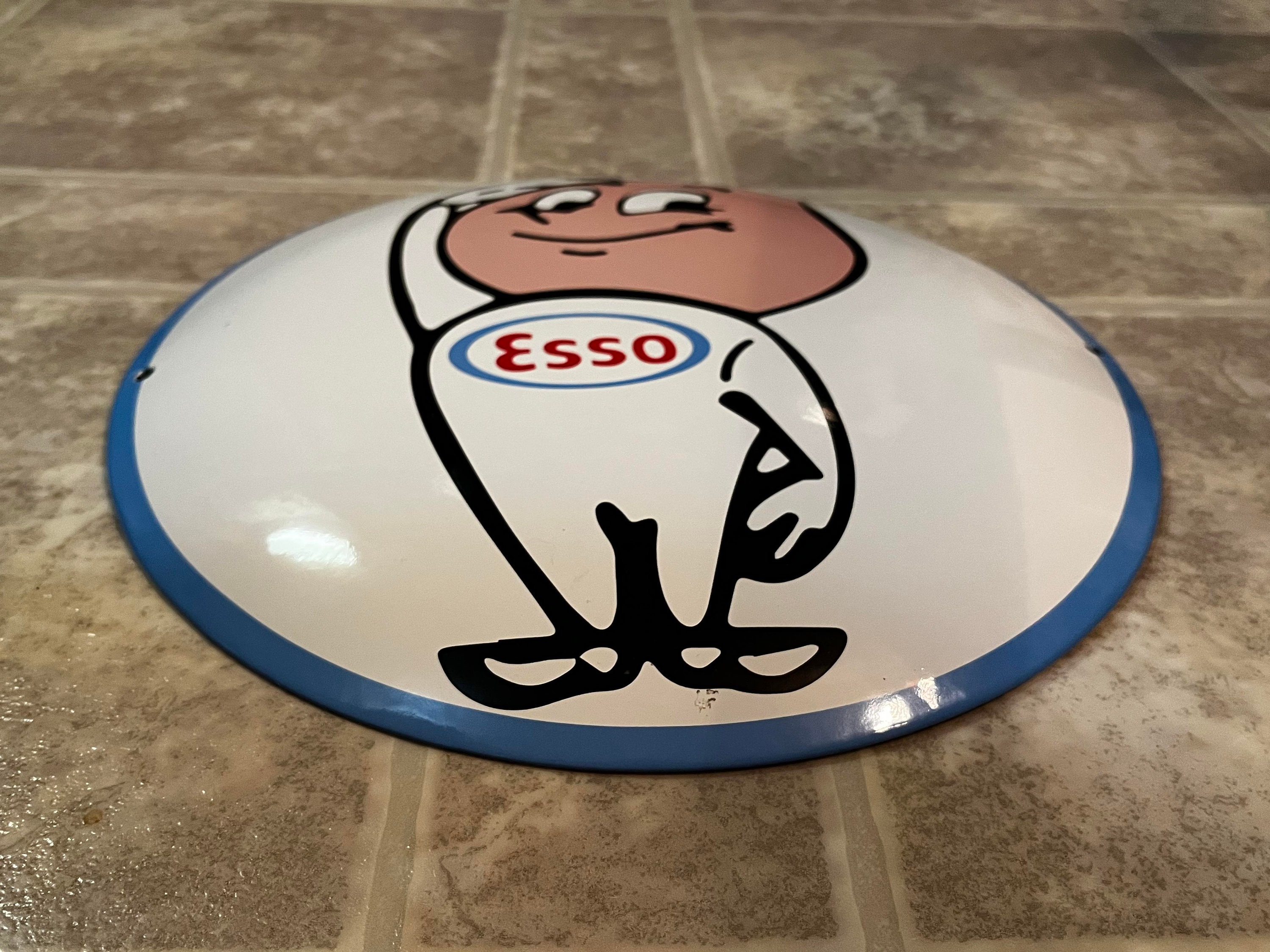 Vintage Esso Metal Advertisement Sign - Etsy