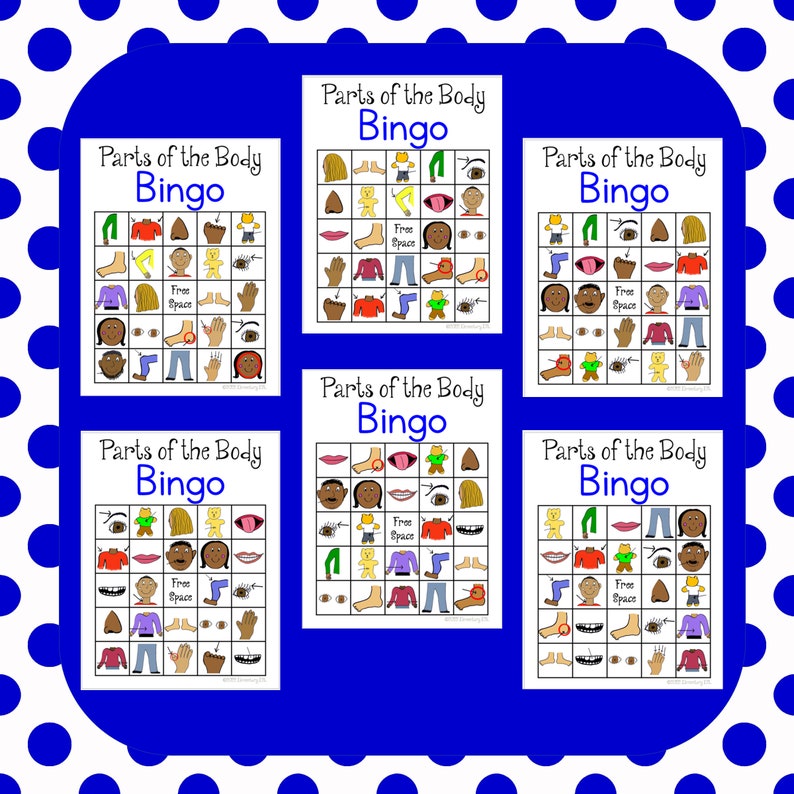 Body Parts Bingo Cards for ESL/ELL/ELD & Speech: Set of 30 Parts of the ...