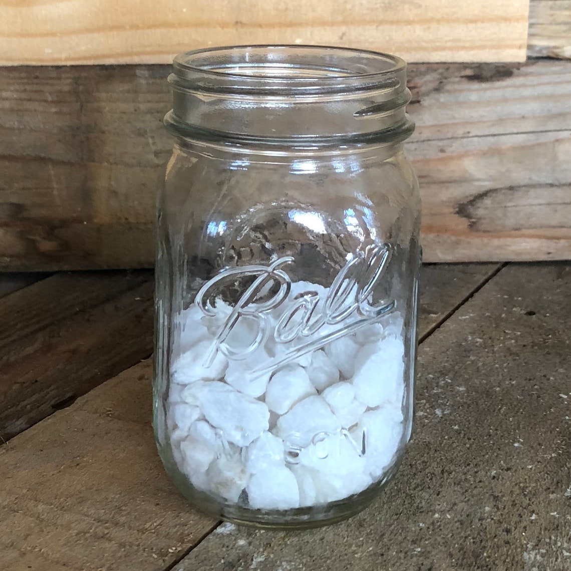 Pebble Bottom Mason Jar Makeup Brush Holders Stone Bottom - Etsy