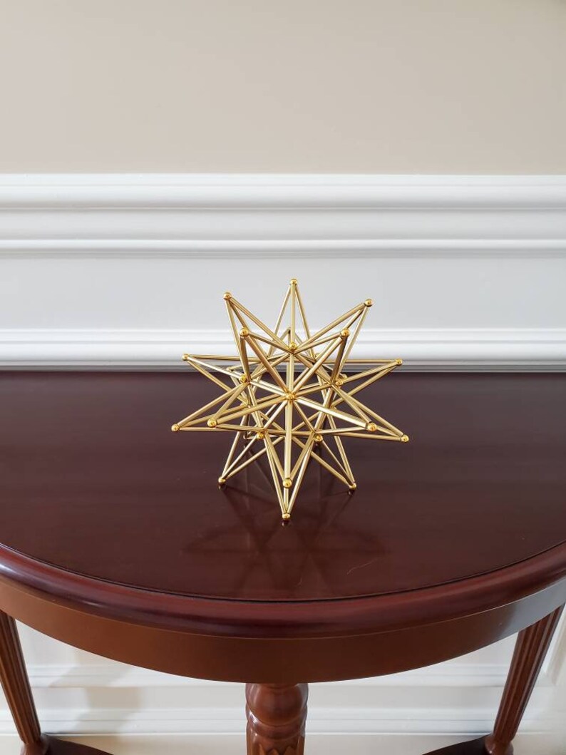 Gold Geometric Sculpture Star Accent - Etsy