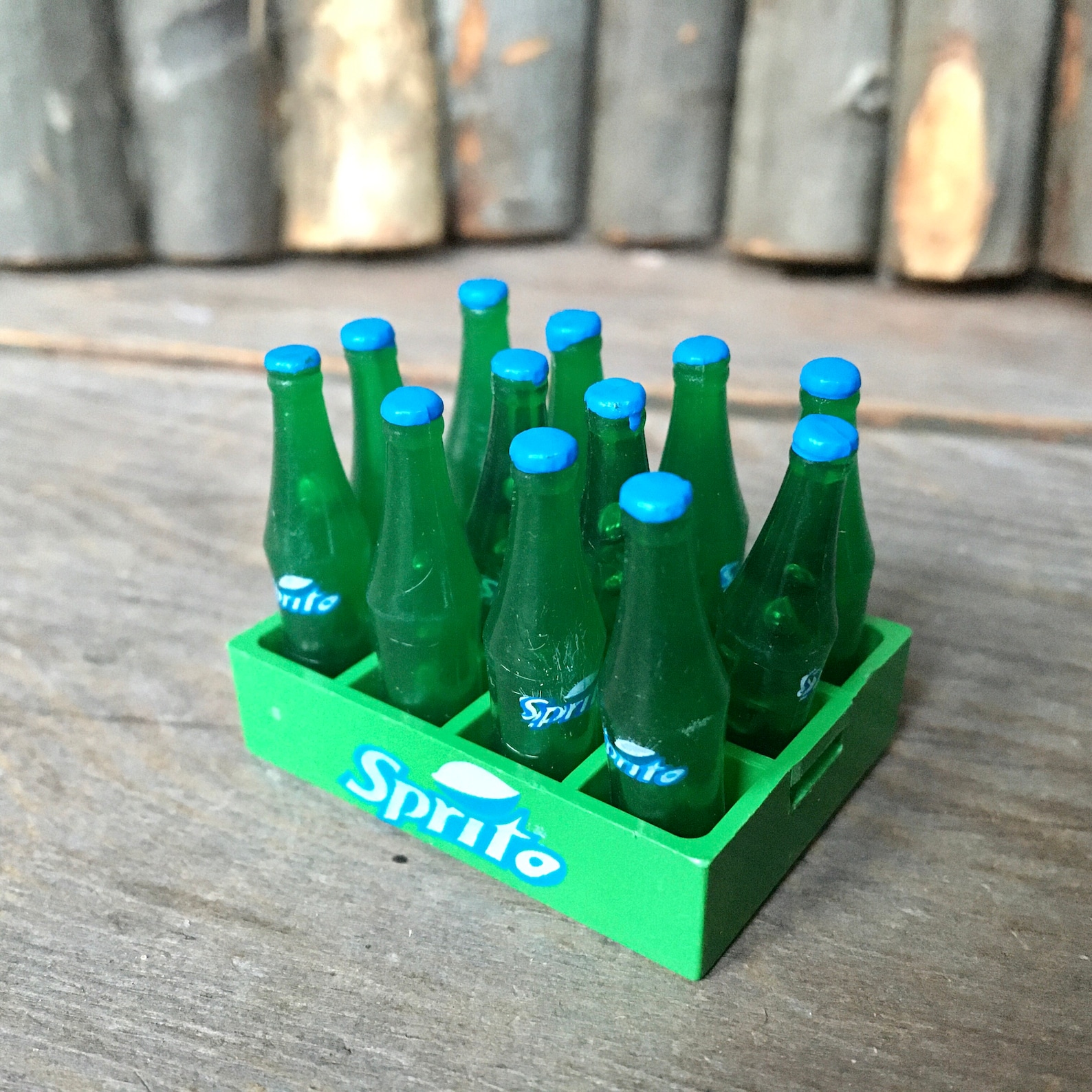 Set of 12 miniature sprite drink bottles-dollhouse food and | Etsy