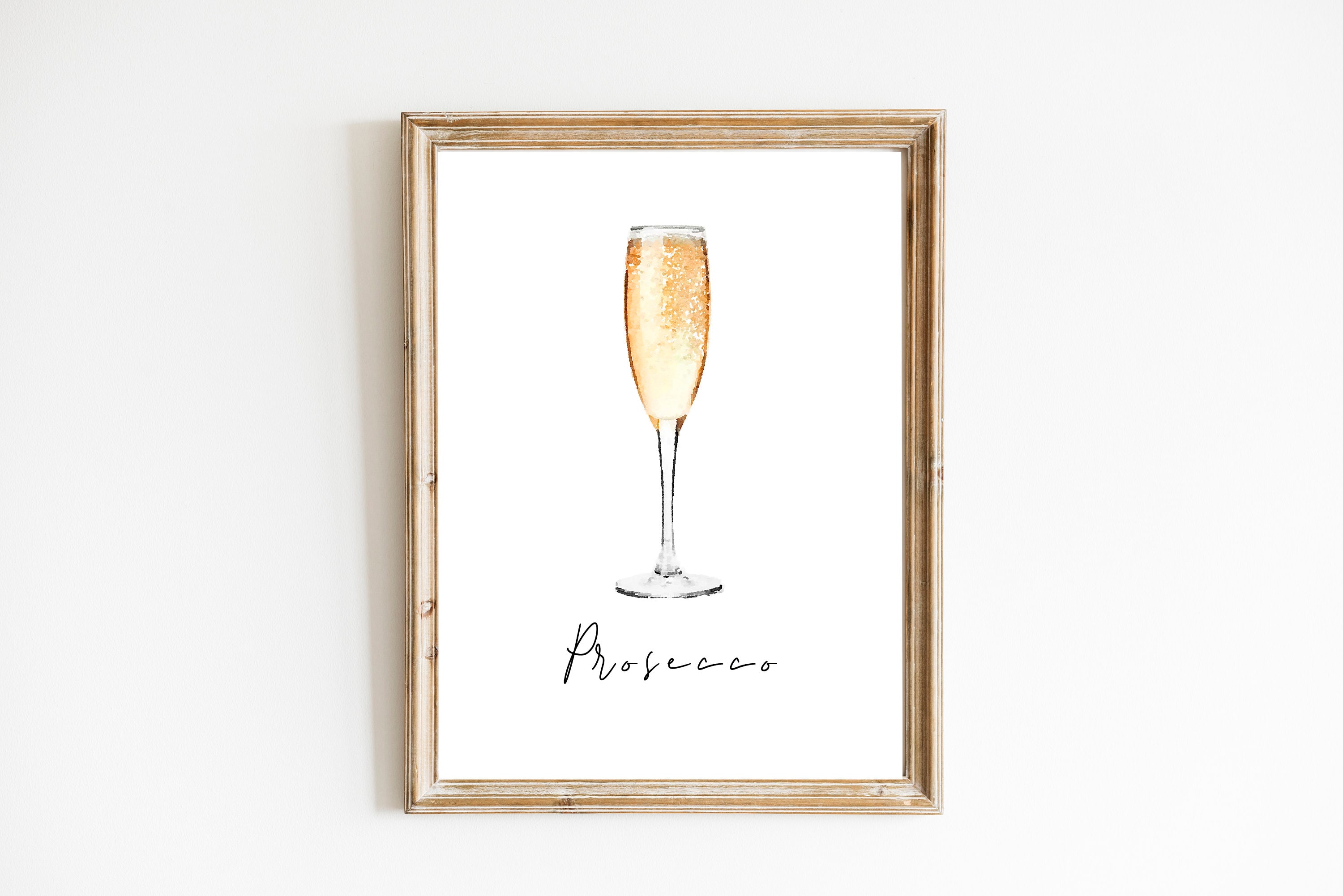 Prosecco Watercolor Print, Digital Print, Instant Download - Etsy