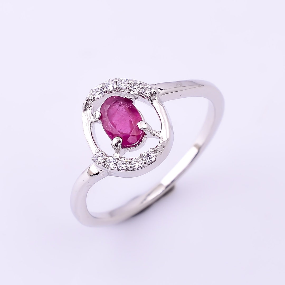 Natural Pink Ruby Ring/gorgeous Oval Pink Ruby Gemstone - Etsy