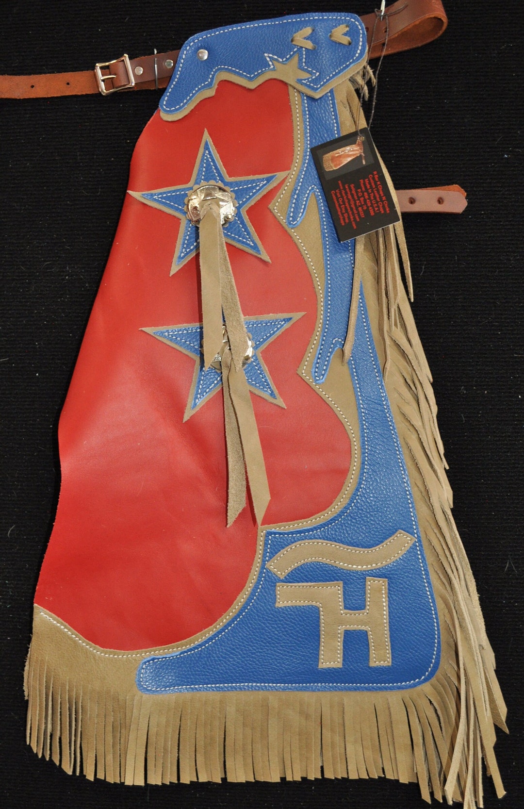 Custom Made Kid's Bronc/bull Riding Chaps/ New/ Custom Leather/ Rodeo ...