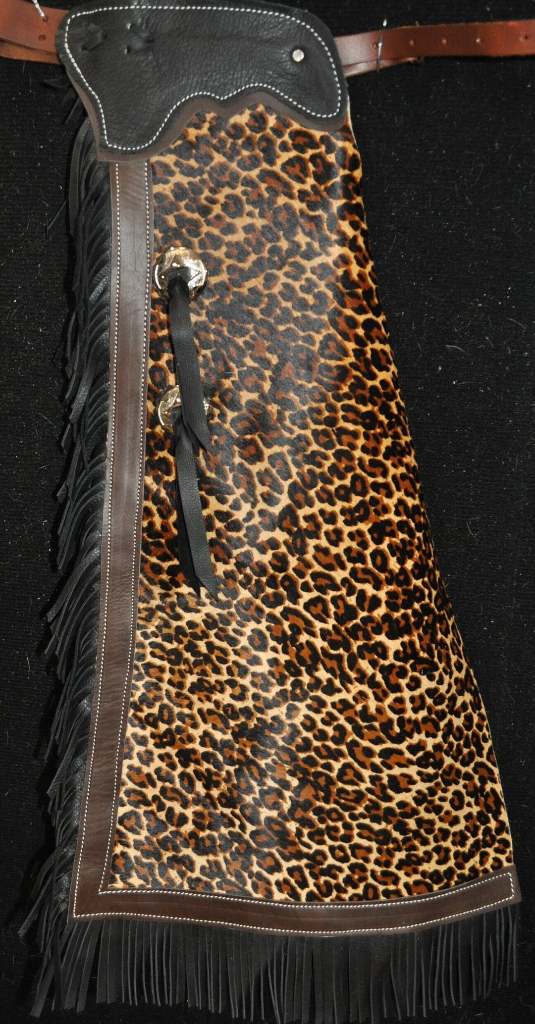 Custom Made Leather Kid's Chaps/youth/toddler/new/ Leopard/r Bar K - Etsy