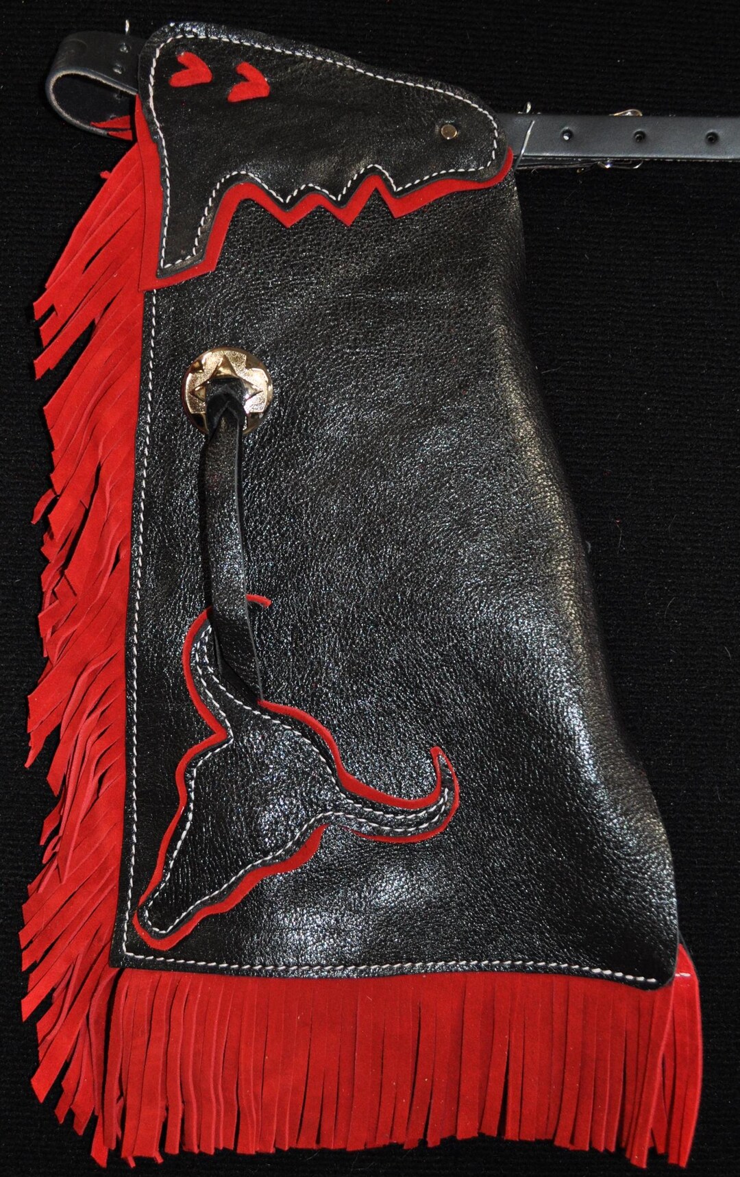 In Stock Now! Size 2T/ Custom Made Leather Kids Chaps/bull Skull Kids ...
