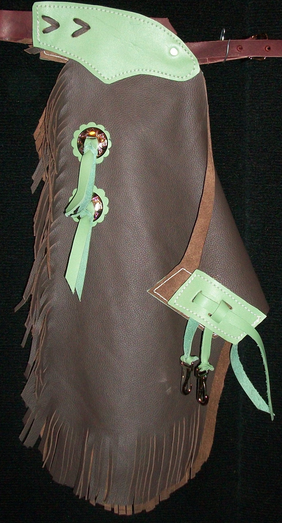 Custom Made Leather Kid's/toddler/youth Chinks/new/r Bar K - Etsy