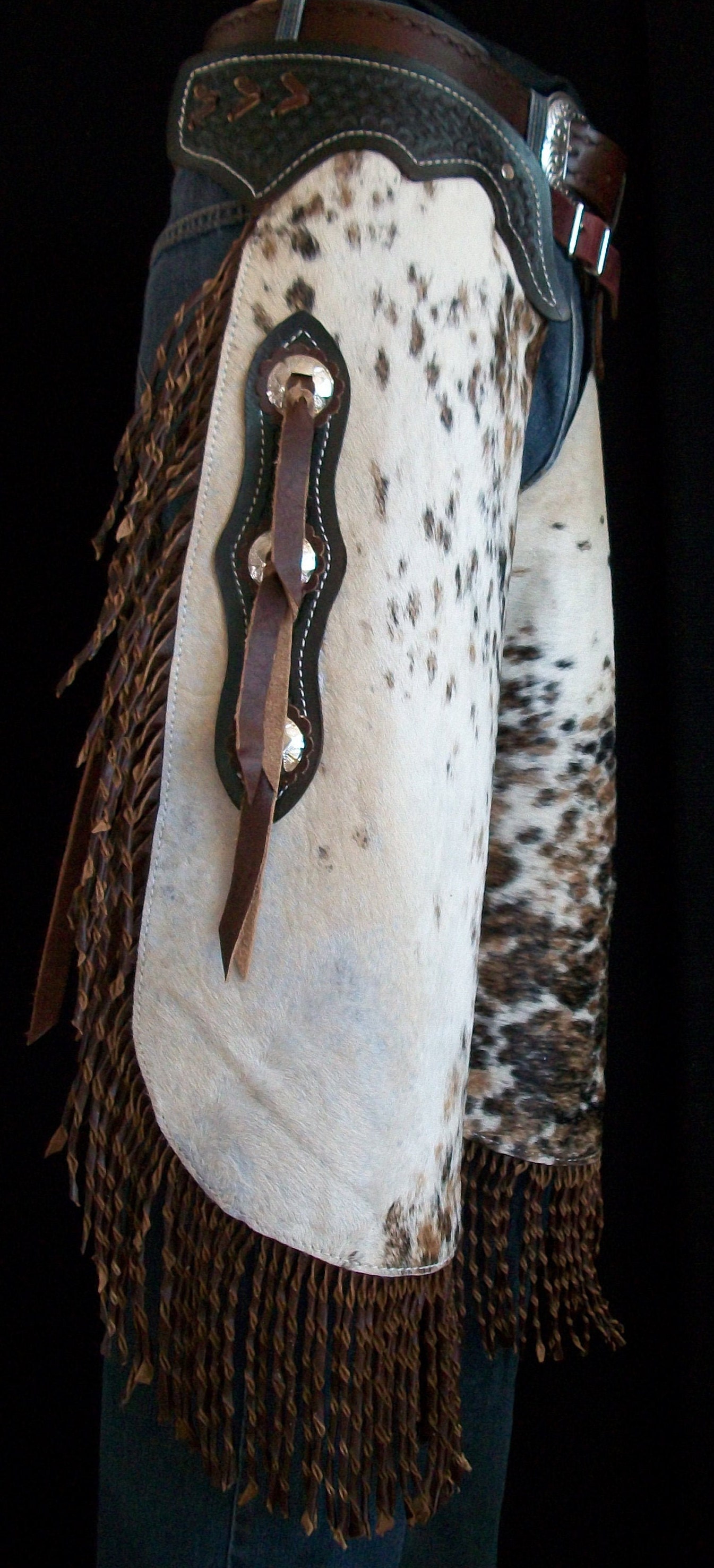 Custom Made Leather Chinks/new Chaps/ Exotic Hair on Hide/r - Etsy