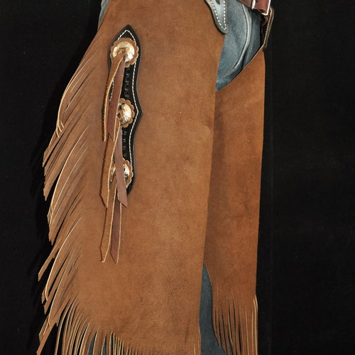 Custom Made Leather Chinks/new Chaps/rough Out/r Bar K - Etsy