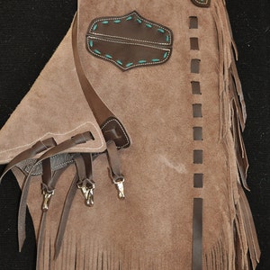 Custom Made Leather Chinks/new Chaps/rough Out/r Bar K - Etsy